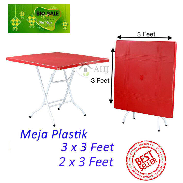 Plastic table / Meja Pasar Malam / Foldable Plastic Dining Table Meja ...
