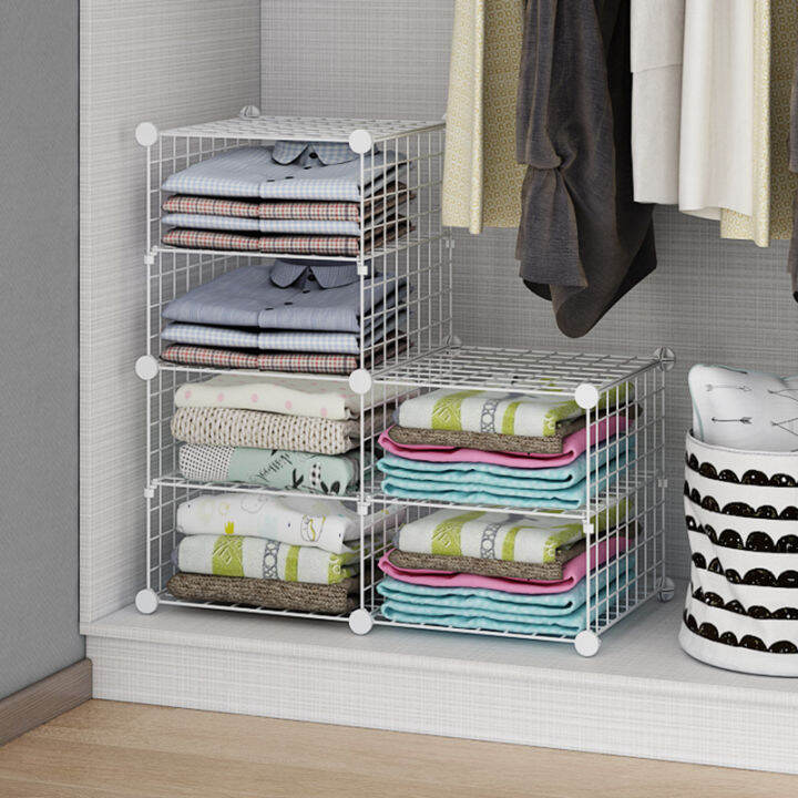 Dormitory wardrobe partition storage rack layered partition partition ...