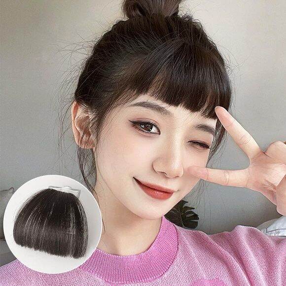 When the bangs are imitated the hair is invisible and traceless the ...
