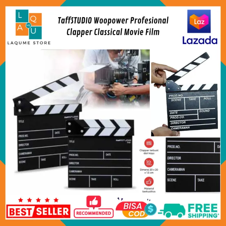 [BISA COD] Clapper Board / Claper Papan Sutradara / Alat Bikin Film / Clapper Board Professional ...