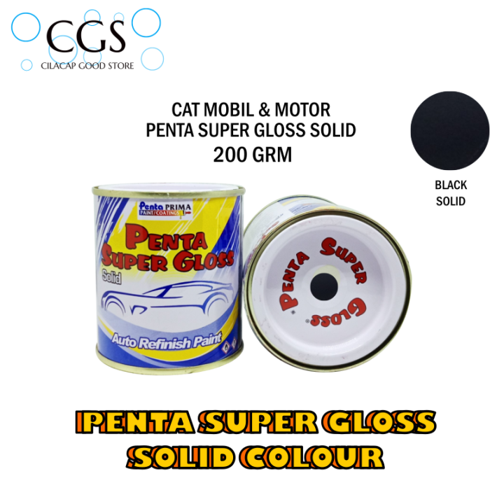 CAT PENTA BLACK 0020 200 gram - cat penta super gloss - cat mobil penta ...