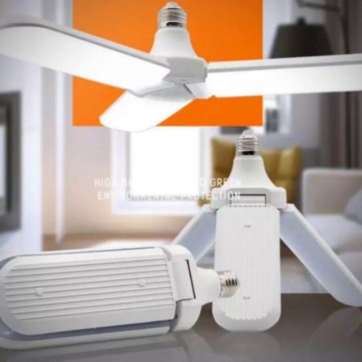 45W 6500K Foldable Fan Blade LED Light Bulb Ilaw Emergency Light ...