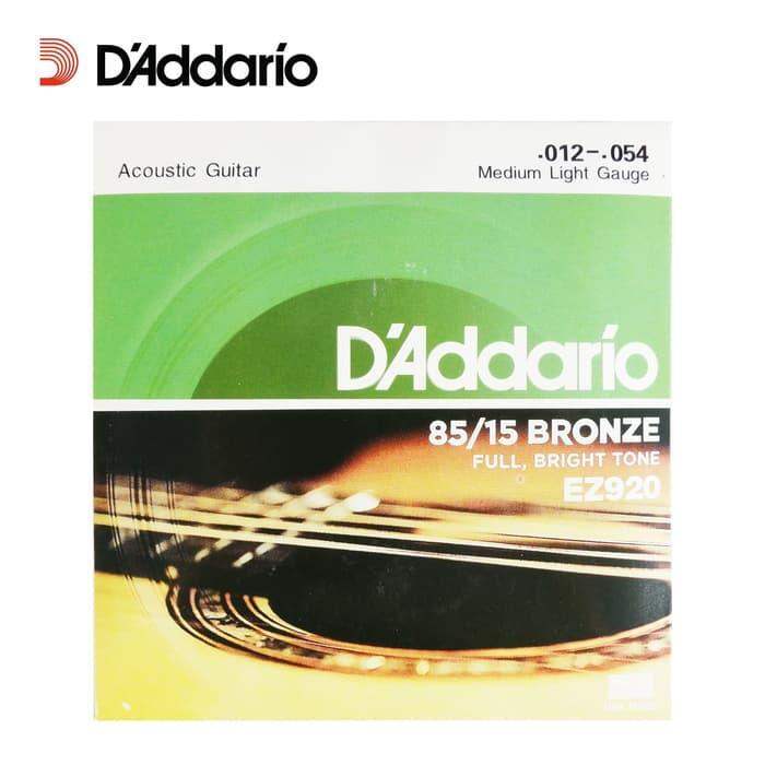 Senar Gitar Akustik D'Addario (12) EZ920 Medium Light Gauge Daddario ...