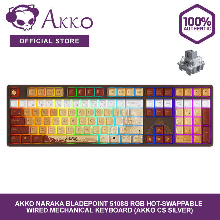 Akko Naraka Bladepoint 5108S RGB Hot-Swappable Wired Mechanical ...