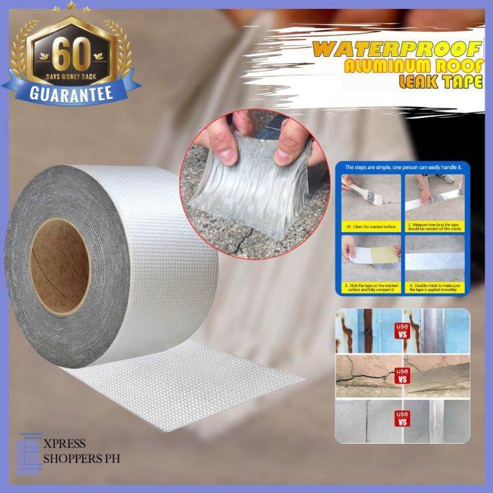 ♥WATERPROOF Aluminum Butyl Tape for Roof Leakage Crack MADE IN JAPAN + Strong, Original Sealant ...