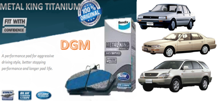 Bendix Metal King Disc Brake Pad Rear (DB422MKT) - Toyota Corolla AE80 ...