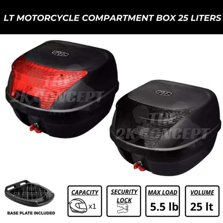 [2k] LT Motorcycle Compartment Universal Box 25 Liters | Lazada PH