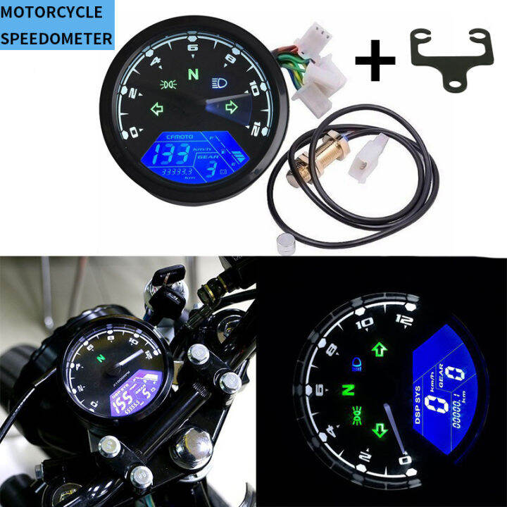12V Motorcycle Digital Odometer Speedometer Universal Motorcycle ...