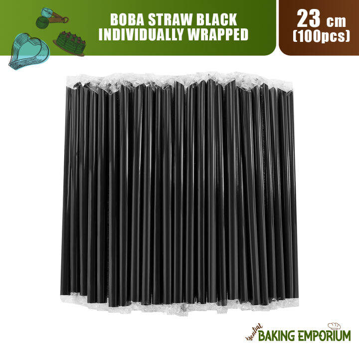 Boba Straw Sago Straw Individually Wrapped for Milk Tea 100pcs | Lazada PH