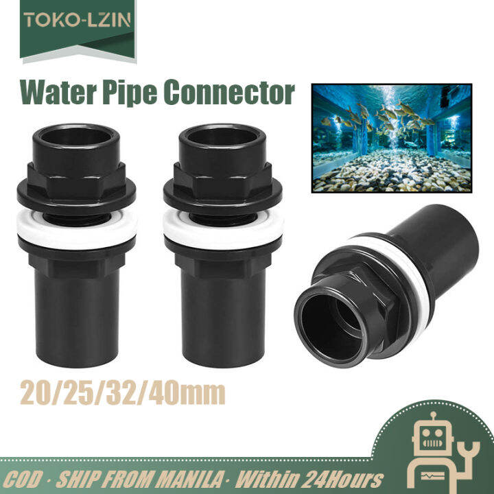 20-50mm PVC Connectors Fish Tank Pipe Head Drainage Garden Drain Pipe ...