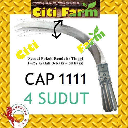 ORIGINAL Sabit 1111 Kelapa Sawit Cap 111 1SIAP ASAH Gosok sabit sawit ...