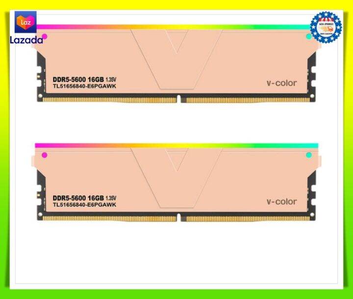 v-color Ram PC DDR5 32GB/5600MHz CL40 (16GBx2) Golden Armis RGB แรมพีซี ...