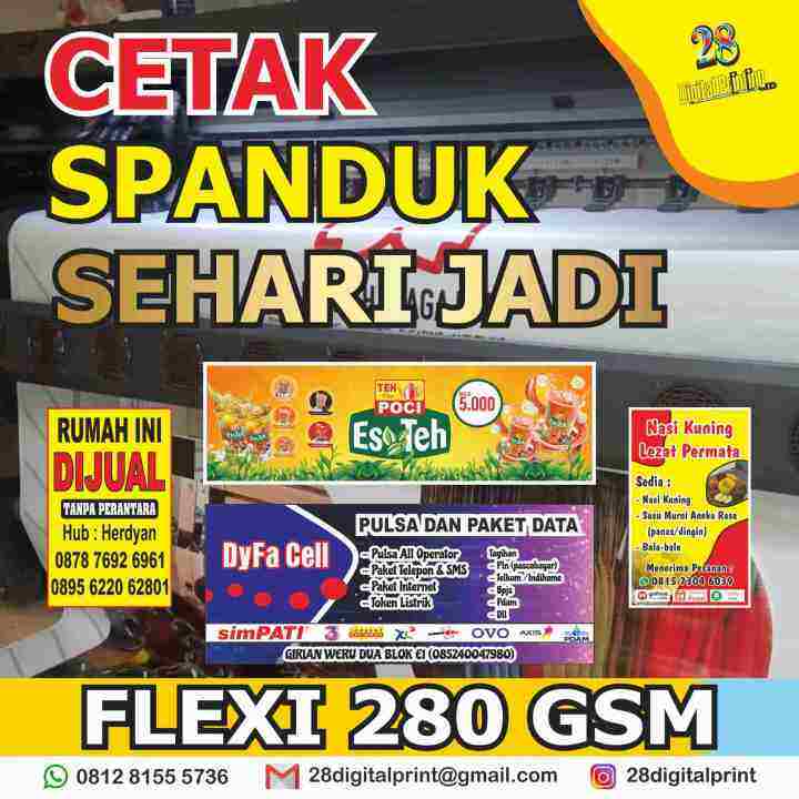 CETAK SPANDUK TOKO MURAH BAHAN TEBAL. SPANDUK PULSA. SPANDUK RESTORAN ...
