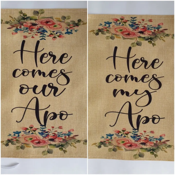 popular wedding banner here comes my/our or your apo | Lazada PH