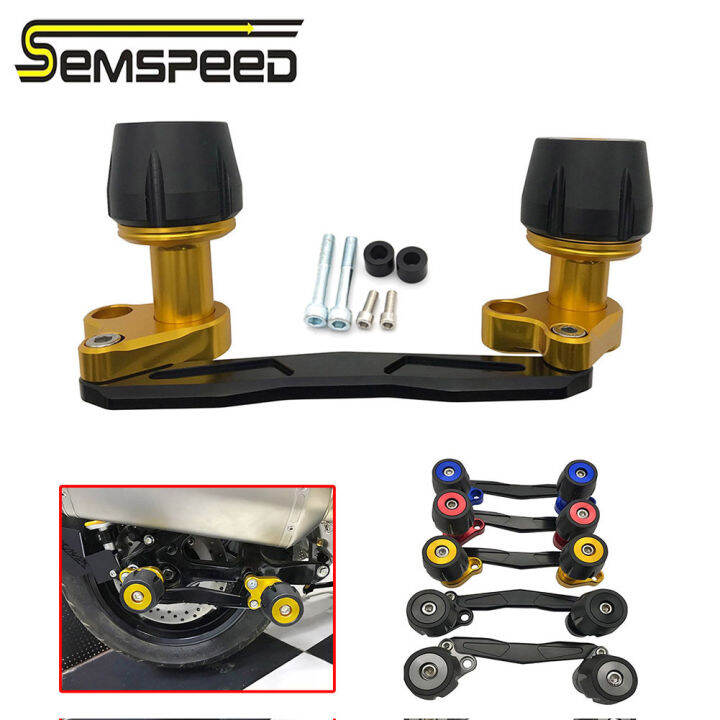SEMSPEED Motorcycle Rear Anti Crash Exhaust Sliders Muffler Falling ...