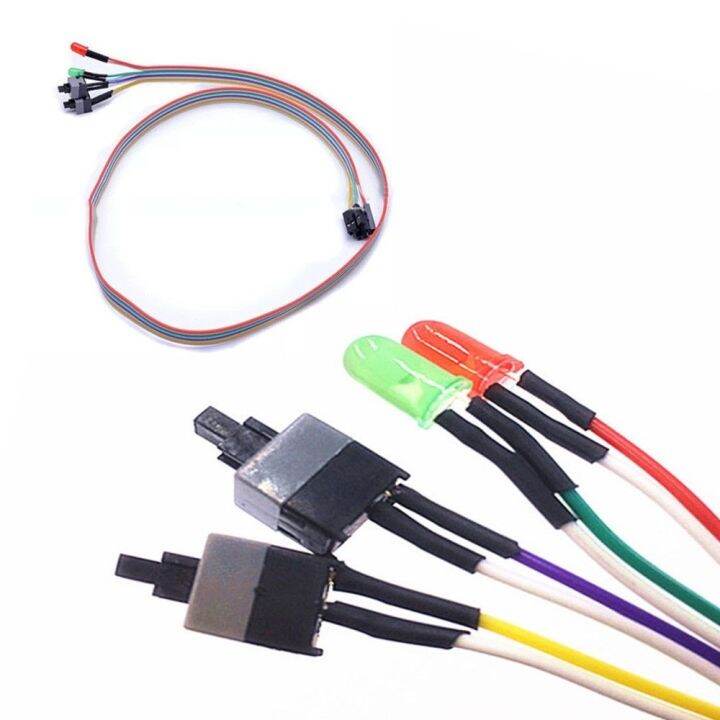 ILLUSOR ATX Case PC Desktop HDD LED Light Power on Connectors Switch ...