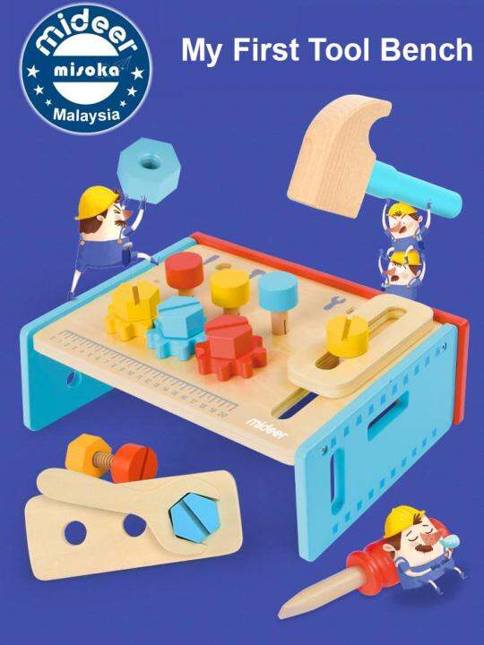 [Misoka Kids] Mideer My First Tool Bench | Lazada