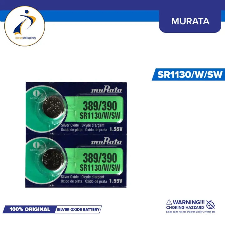 Murata Silver Oxide 389/390 SR1130/W/SW Battery Pack of 2 | Lazada PH