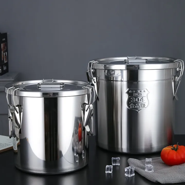 Stainless steel sealed rice barrel Household Stainless Steel Rice ...