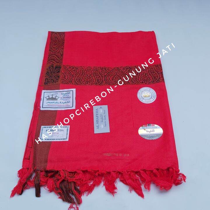 SORBAN KASHMIRI PANJANG 2 METER WARNA MERAH | Lazada Indonesia