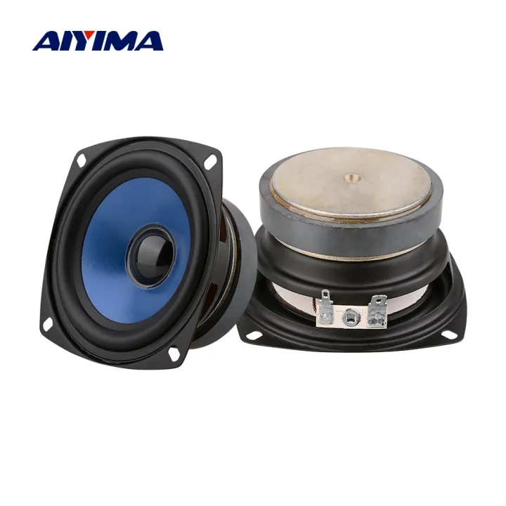 AIYIMA 2Pcs 3.5 Inch Portable Audio Speaker 4 Ohm 20W Full Range Sound Speakers Amplifier Home ...