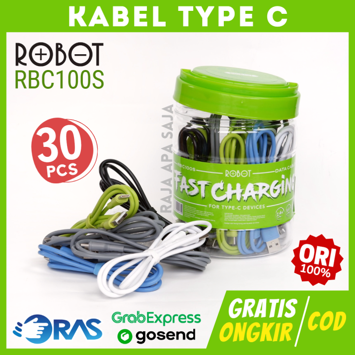 Kabel Data Charger Robot Type C Isi 30 / 20 / 10 Pcs Olike - Carger ...