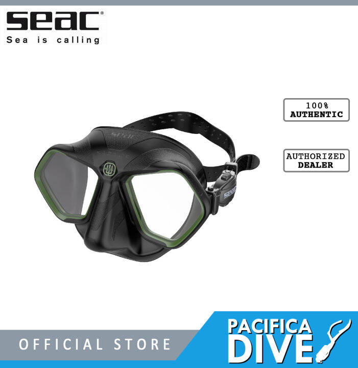 SEAC Raptor Freediving Mask S/BL Green | Lazada PH