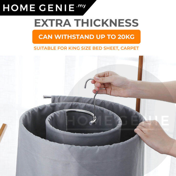 STAINLESS STEEL Spiral Circle Hexagon Square Clothes Hanger Rotating ...