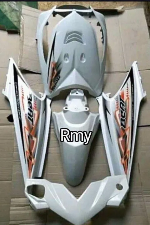 Full Body Honda Beat Karbu Warna Putih Dan Stiker | Lazada Indonesia
