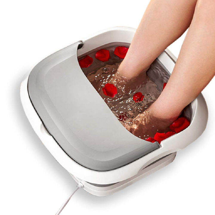 Foldable Foot Spa Tub & Bubble Massager - Pedicure Machine with ...