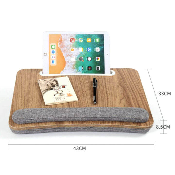 Cushioned Lap Table With Tablet Stand - Light Brown | Lazada PH