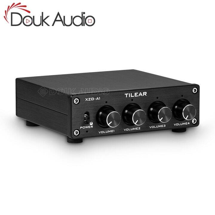 Douk Audio 1-IN-4-OUT Analog Audio Switcher Box RCA Selector Splitter ...