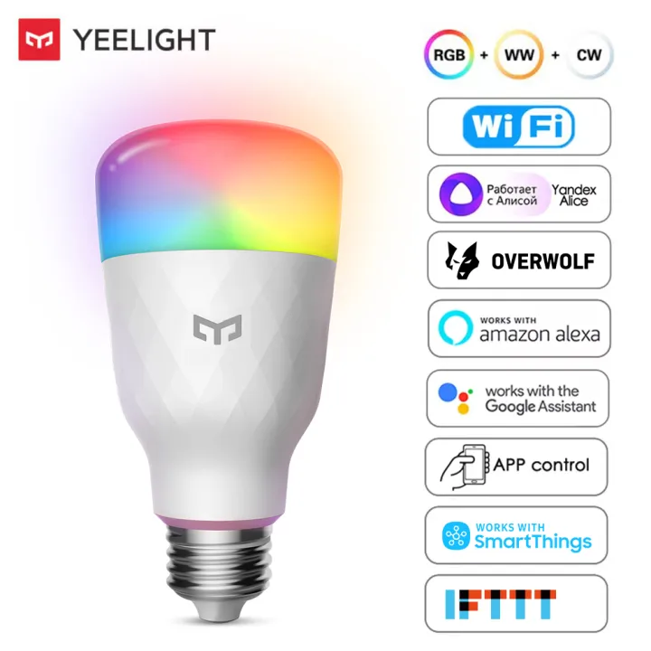 Yeelight E27 WIFI Smart Bulb LED Bulb W3 Bulb Works with Go-gle ...