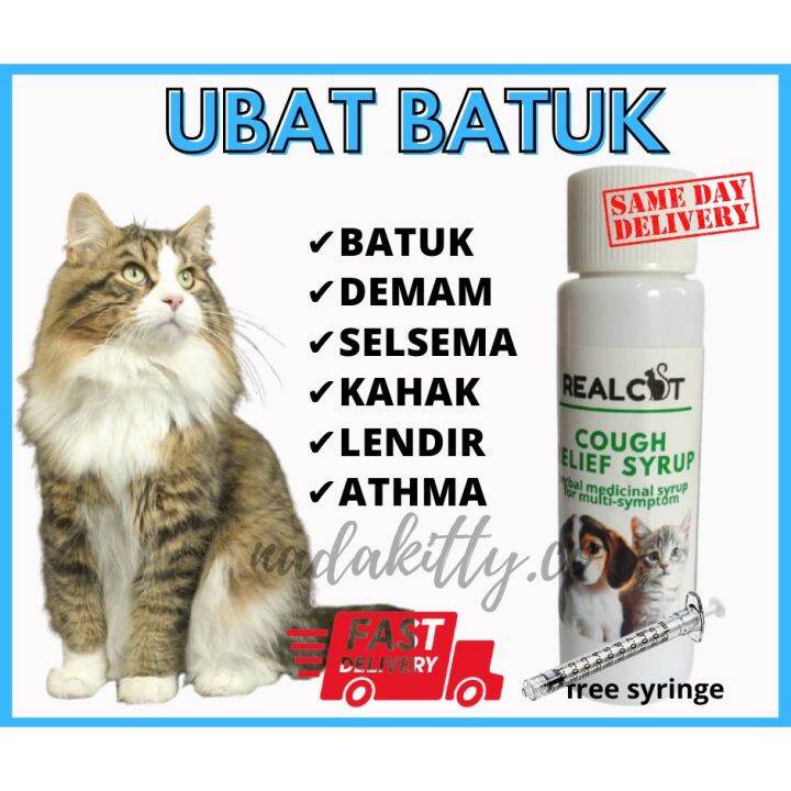 Ubat Batuk Kahak Jangkitan Paru-Paru Asma Kucing Cat | Lazada