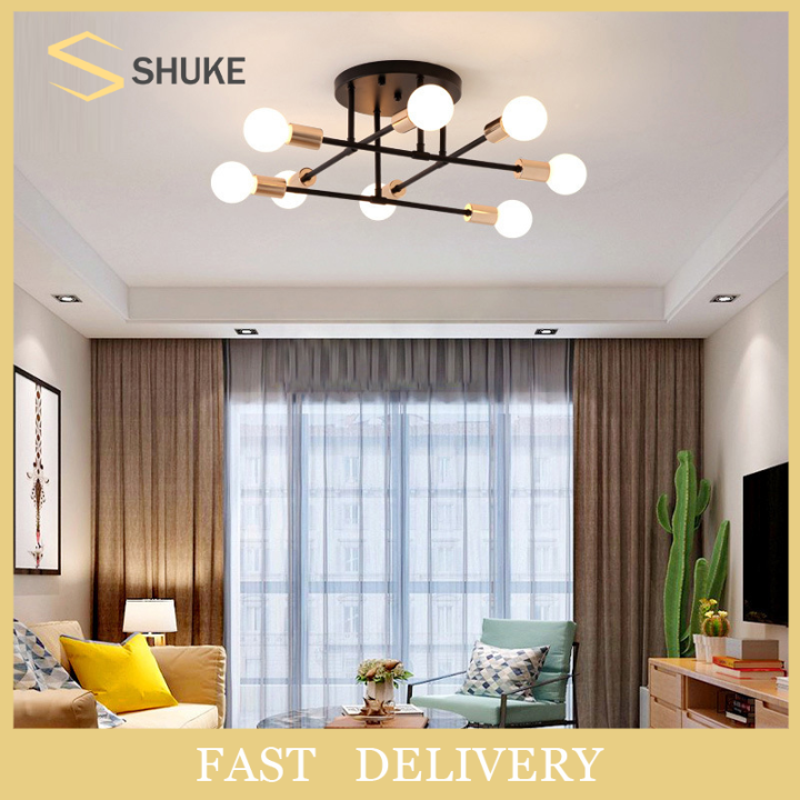 【COD】Modern minimalist chandelier living room Bedroom ceiling light creative home lighting ...