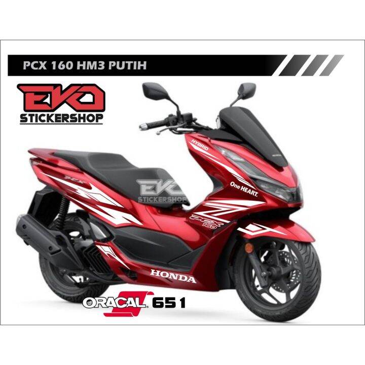 Sticker PCX 160 MERAH Cutting Stiker kiri kanan | Lazada Indonesia
