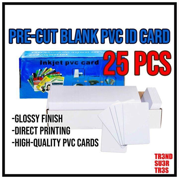 25PCS PVC ID Card Pre Cut Size Inkjet Printable PVC Blank ID Card ...