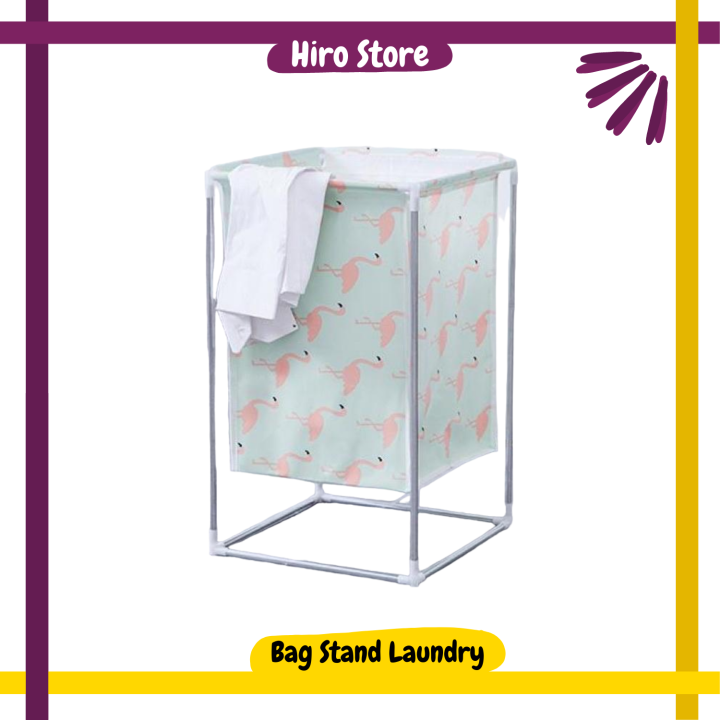 Stand laundry basket laundry bag stand laundry bag keranjang baju kotor ...