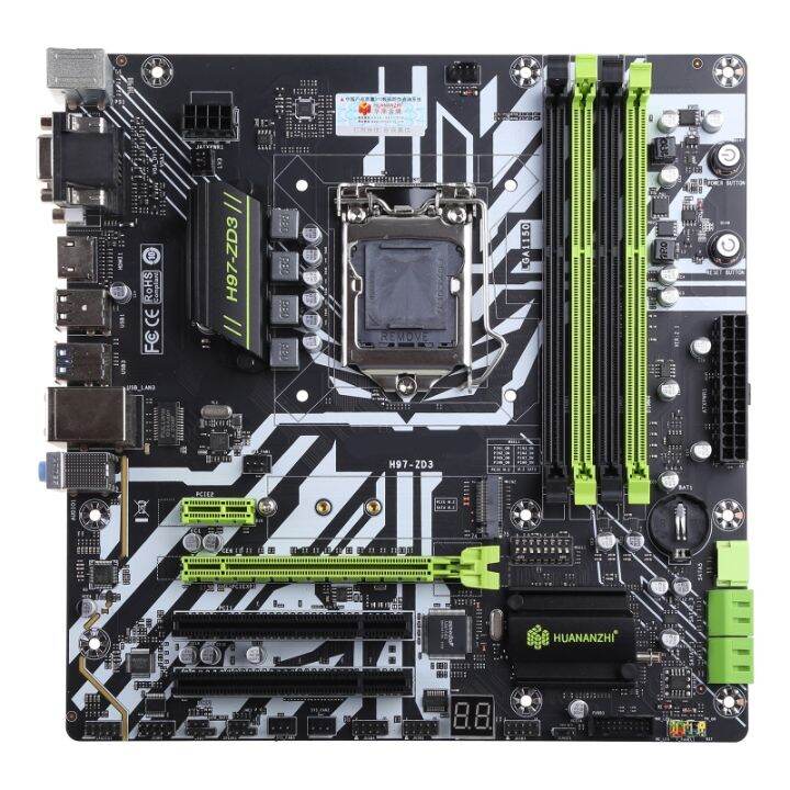 เมนบอร์ด ZD3 H97ของ Huanzhi สำหรับอินเทล LGA 1150 DDR3ไม่มี Ecc สำหรับ M.2 PCI-E NVME NGFF ...