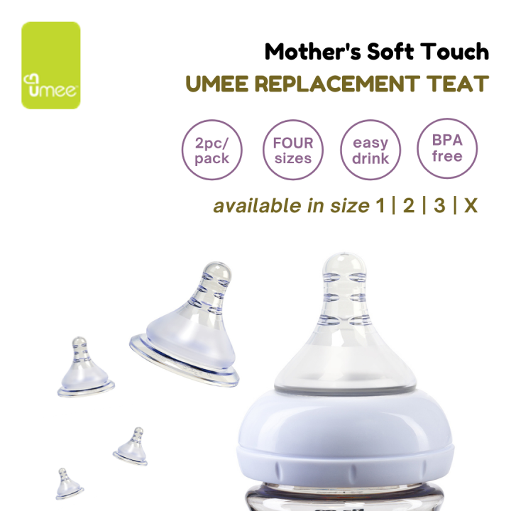 UMEE Mother Touch PPSU Replacement Soft Nipple / Teats Stage 1 2 3 X, Ready Stock Malaysia | Lazada