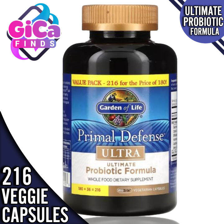 Garden of Life, Primal Defense,Ultra, Ultimate Probiotic Formula, 216 ...