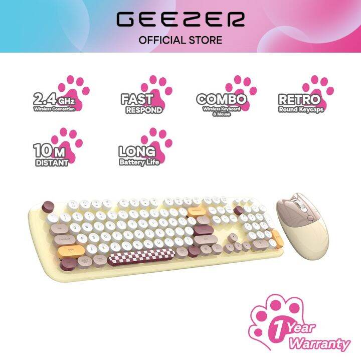 Geezer Zero 2 4ghz Wireless Keyboard And Mouse Combo Set Lazada