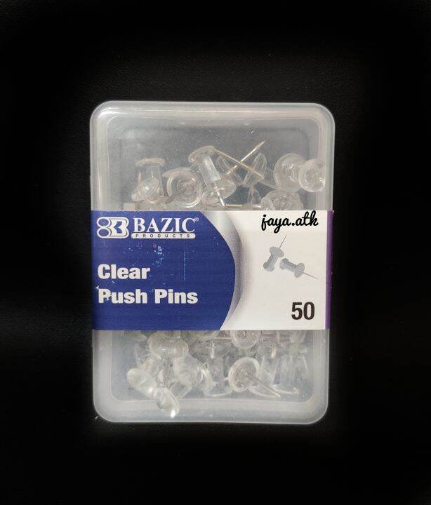 PUSH PIN PAKU PIN BENING TRANSPARAN ISI 50 BZ-207 PAKU TUSUK | Lazada ...