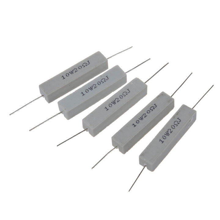5x 10W 20 Ohm 5% Wirewound Ceramic Cement Resistor 10 Watt | Lazada PH