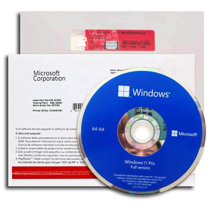 Software windows 11 profesional 64bit english oei dsp dvd 1 Pack 21h2 ...