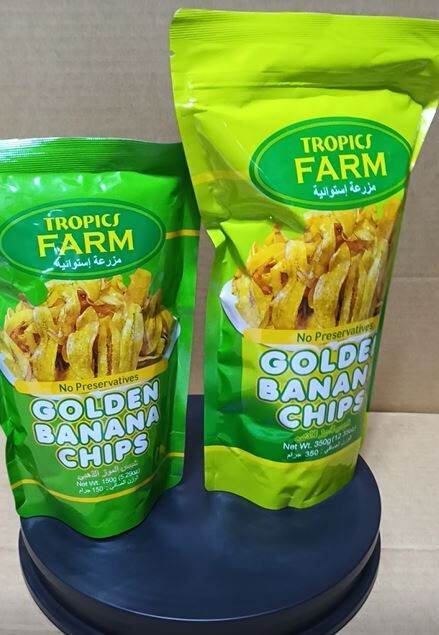 Banana Chips - Tropics Farm - In Plastic Pouch - 350grams (resealable ...