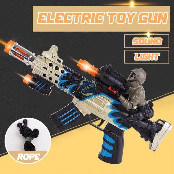 BEK Kids Toys Electric Toy Gun Children Simulation Grab Sound Light Gun ...