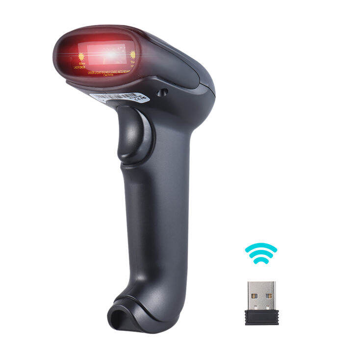 2.4G Wireless Handheld Barcode Bar Code Scanner Reader with Receiver ...