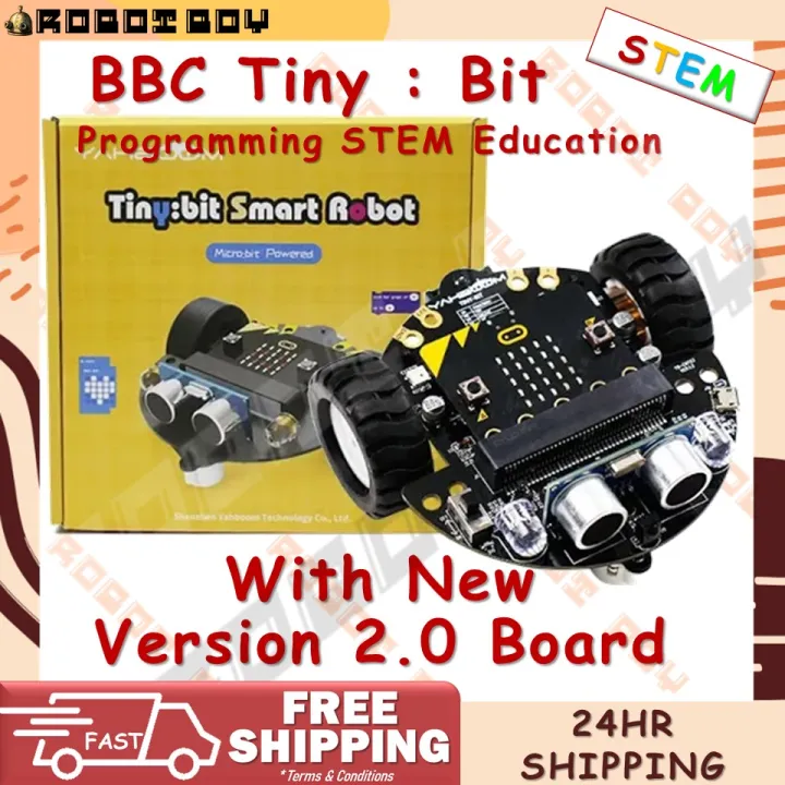 🔥Ready Stock🔥BBC Tinybit Smart Car Robot/Tiny:bit/Microbit v2/Micro:bit V2.0 Coding Starter ...