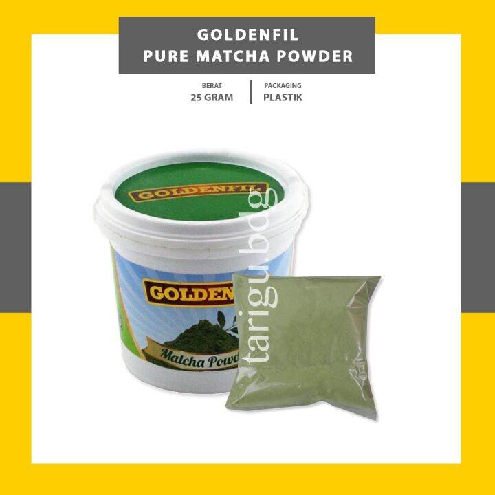 PURE MATCHA POWDER GOLDENFIL 25GR - BUBUK MATCHA ASLI JEPANG - TEH ...